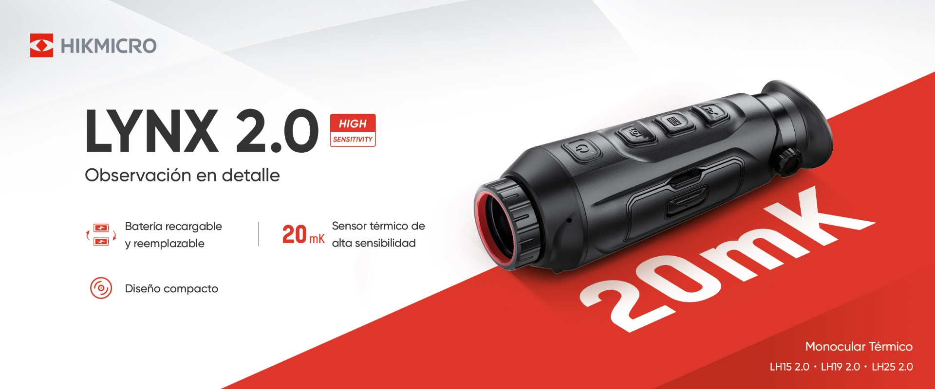 Monocular térmico LYNX Pro LH19 2.0 HIKMICRO - El Caldén Outdoor